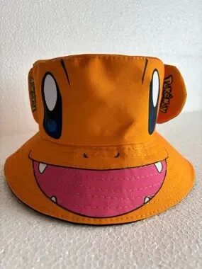 Accessories | Pokemon Charmander Orange Bucket Hat Reversible Adult One ...